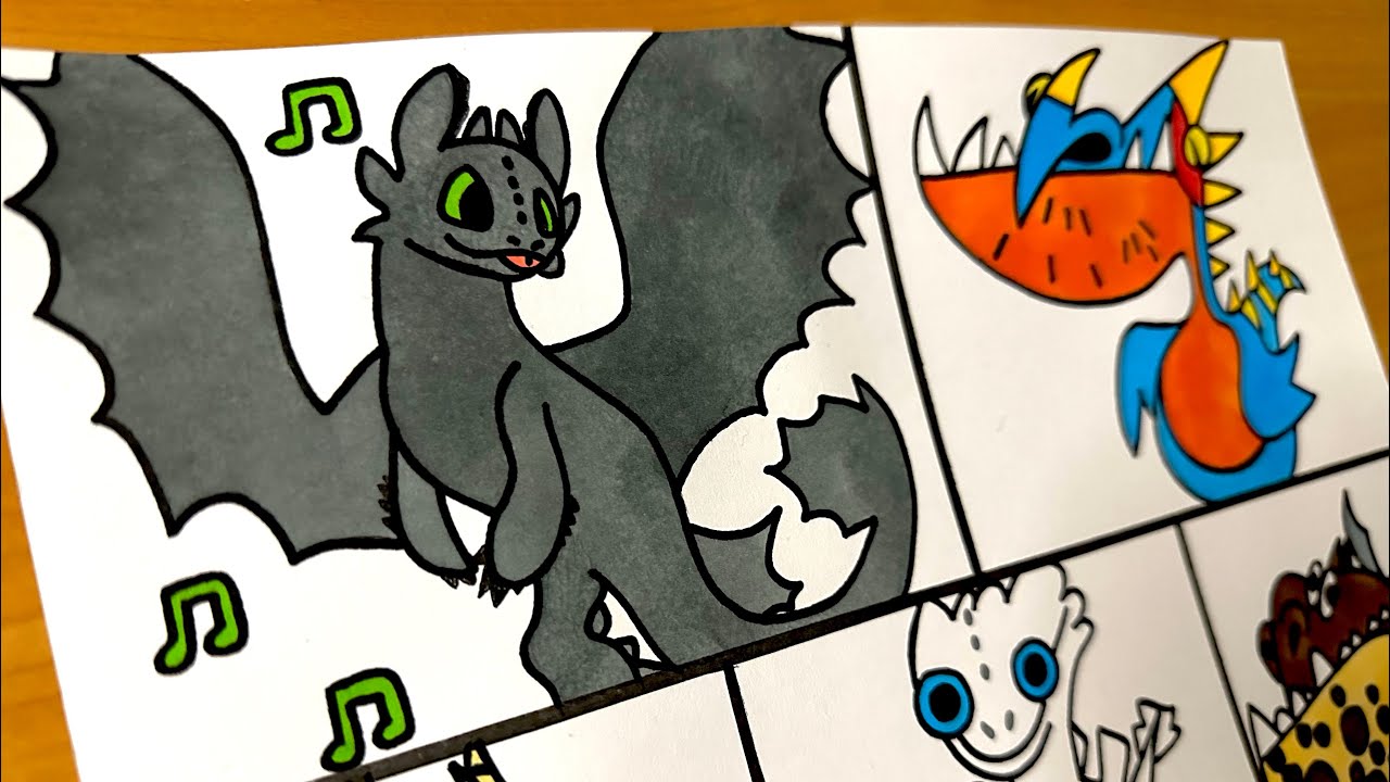 Drawing Dancing Toothless Meme in Differents Dragons - YouTube