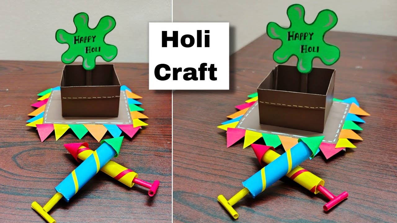 Holi Paper Craft Decoration for Home || Holi Craft ideas || How to make ...