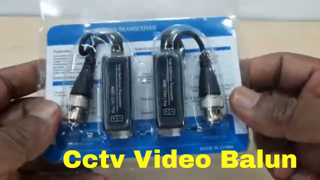 How to connect cctv camera video balun | cctv camera video balun - YouTube