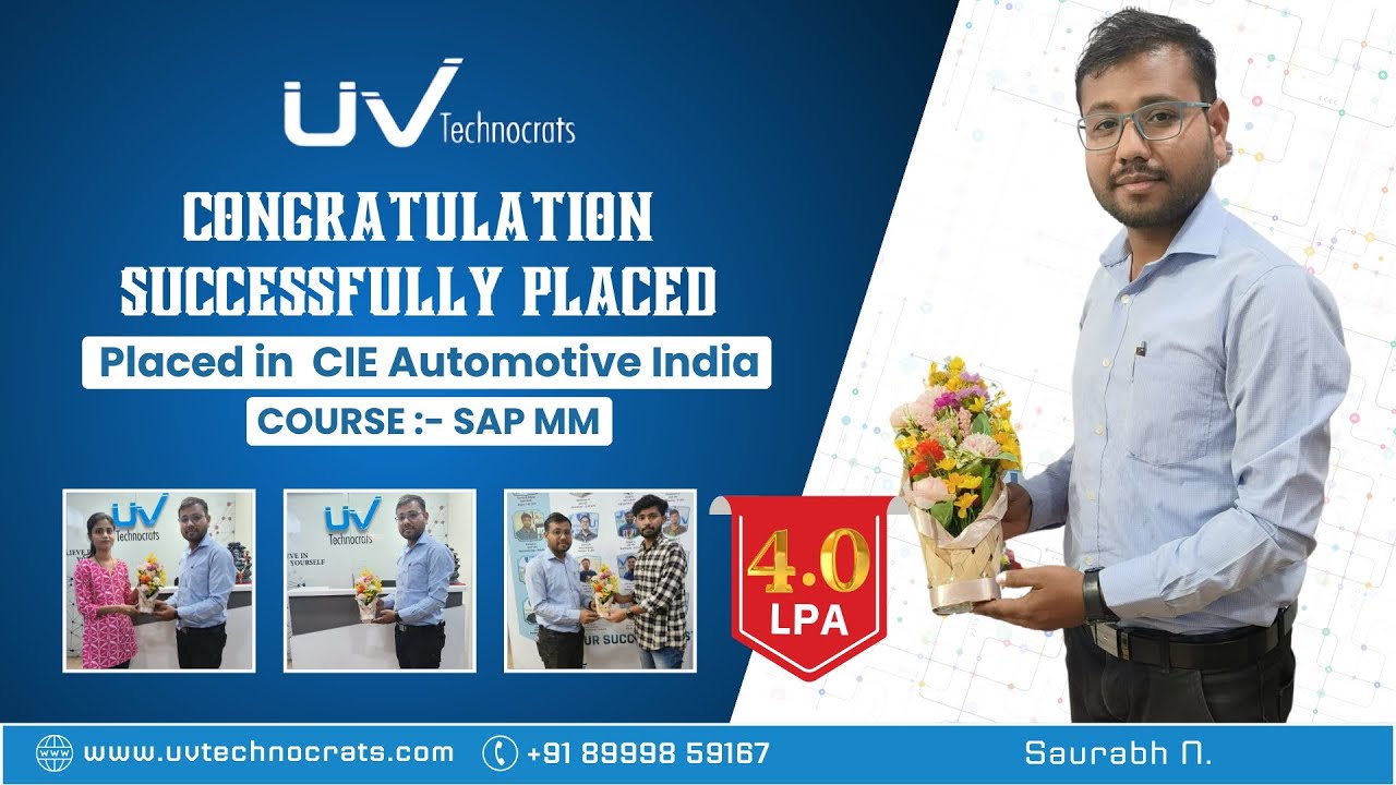 SAP Course In Pune | Successfully Placed | 4 LPA | UV Technocrats ...
