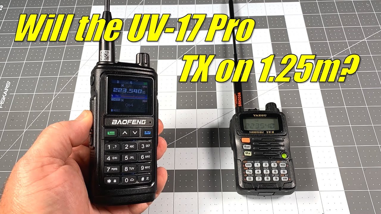 Will the UV-17 Pro GPS transmit on 1.25m? - YouTube