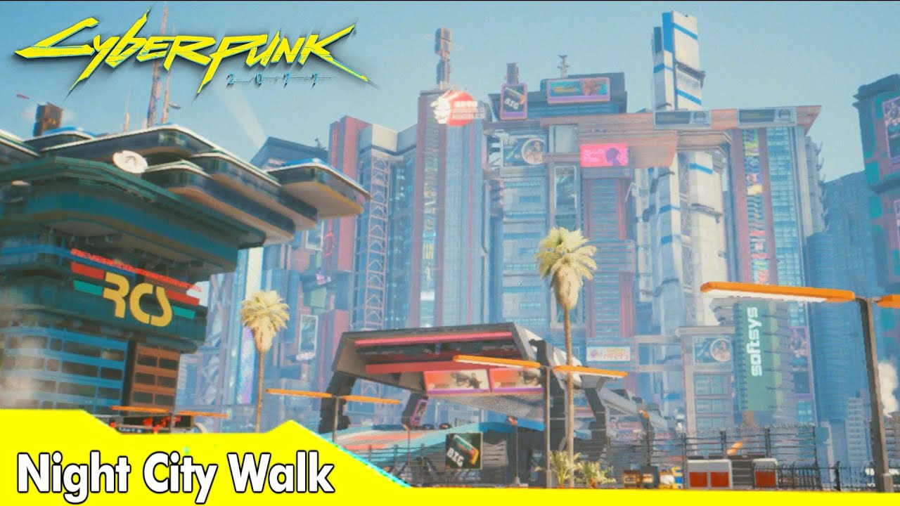 10 Minutes walk in Night City, Cyberpunk 2077 - YouTube