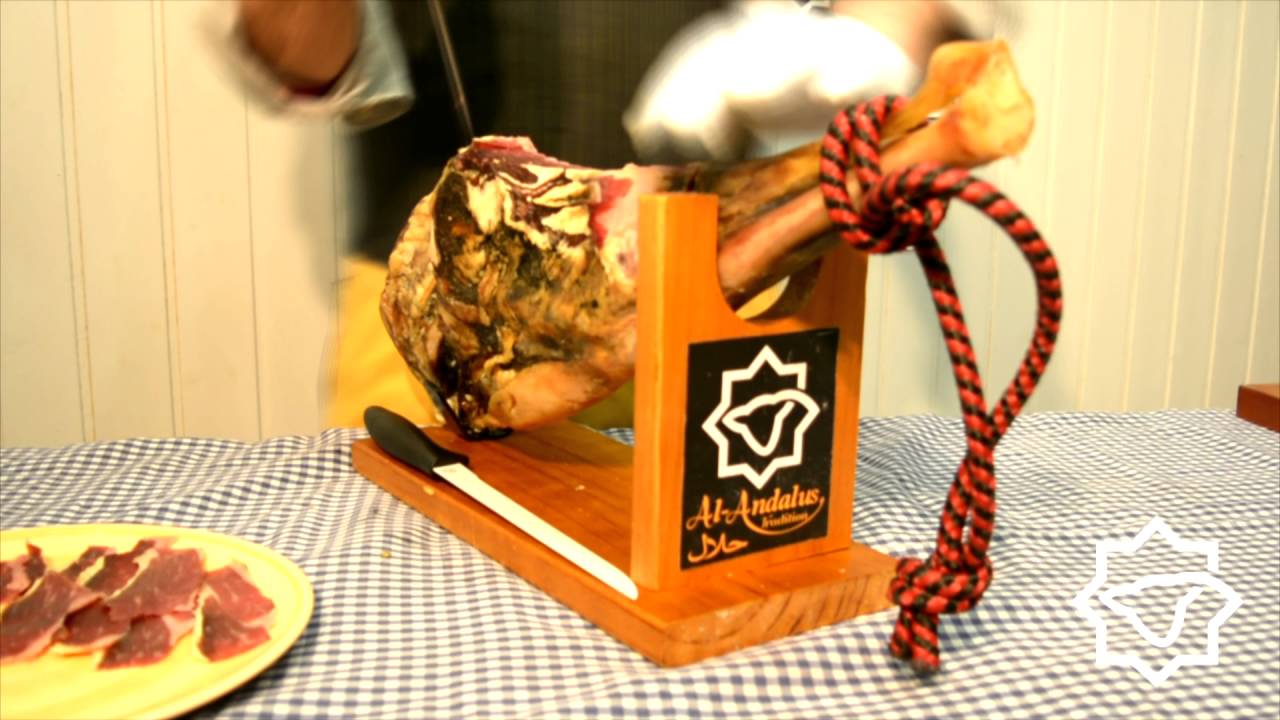 Cómo cortar un Jamón de Ovino Halal - YouTube