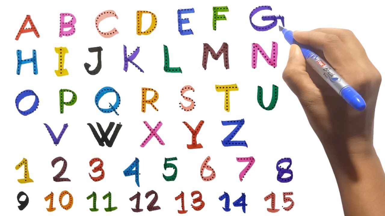 1 to 15 || a to z || Learn ABCD Alphabets and numbers counting 123 for ...