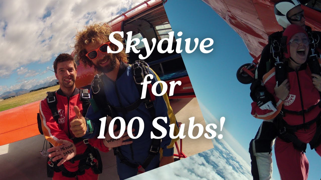 Skydive for 100 subs! Thank you. - YouTube