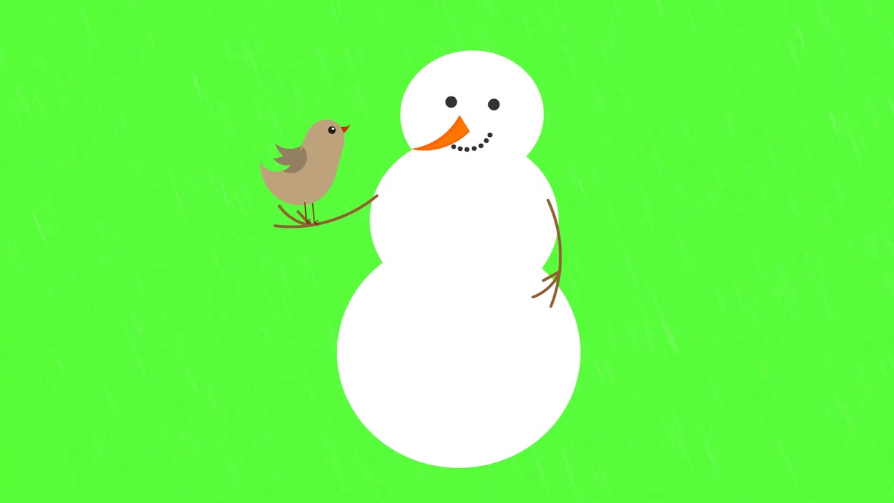 Snowman and bird - YouTube