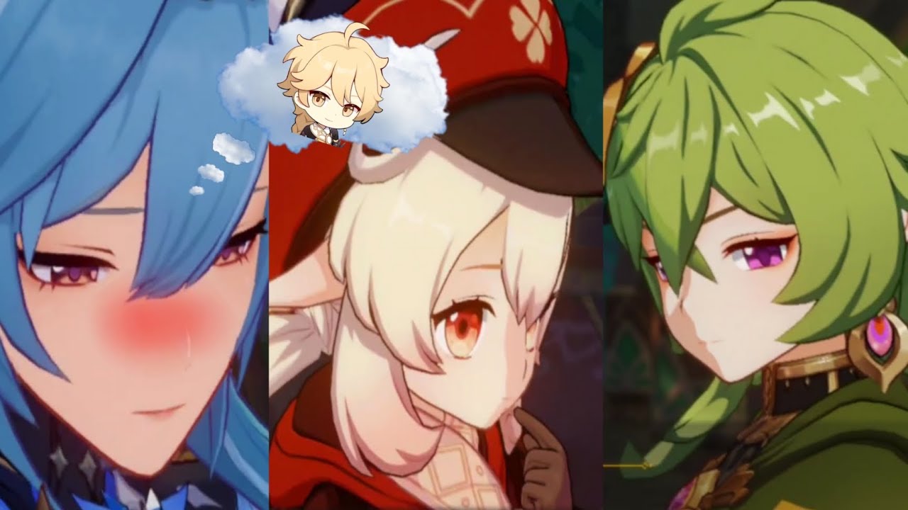 Aether, kaeya y klee se encuentran con Eula y Collei/Genshin impact ...