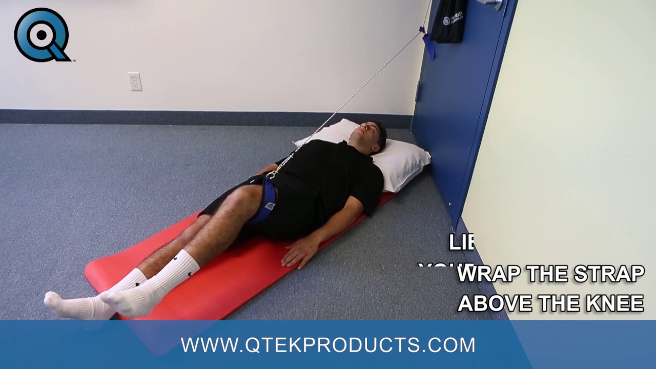 Supine hip extension with knee bent - YouTube