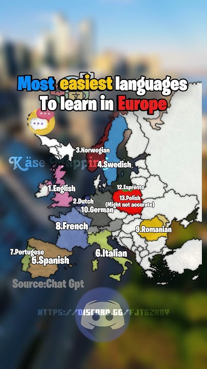 Top 12 most easiest language to learn #languages #europe #top15 - YouTube