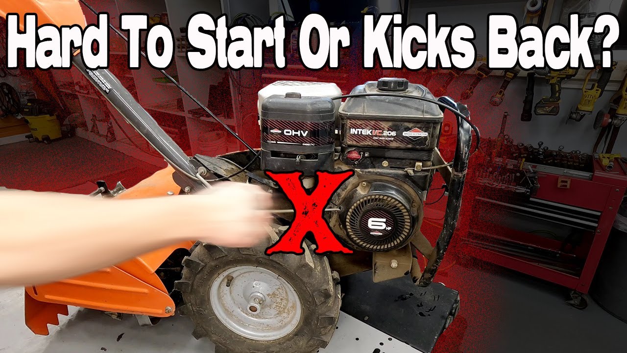 Briggs & Stratton Engine Hard To Start & Kicks Back Full Diagnosis ...