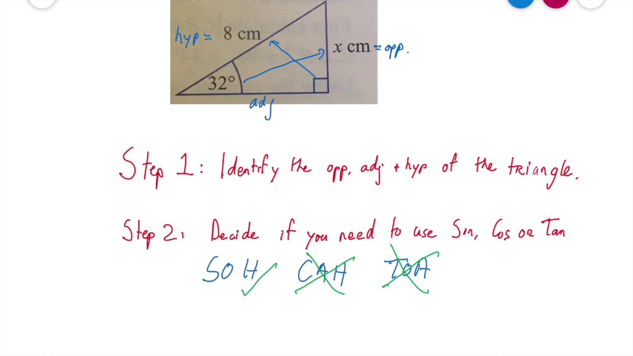 Finding the length of a short side of a right-angled triangle using Sin ...