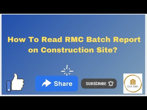 How to read RMC Batch Report on Construction Site? - YouTube