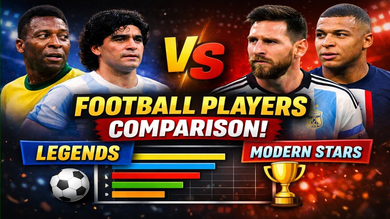 Comparison of Football Players ⚽ | Legends vs Modern Stars | Comparison ...