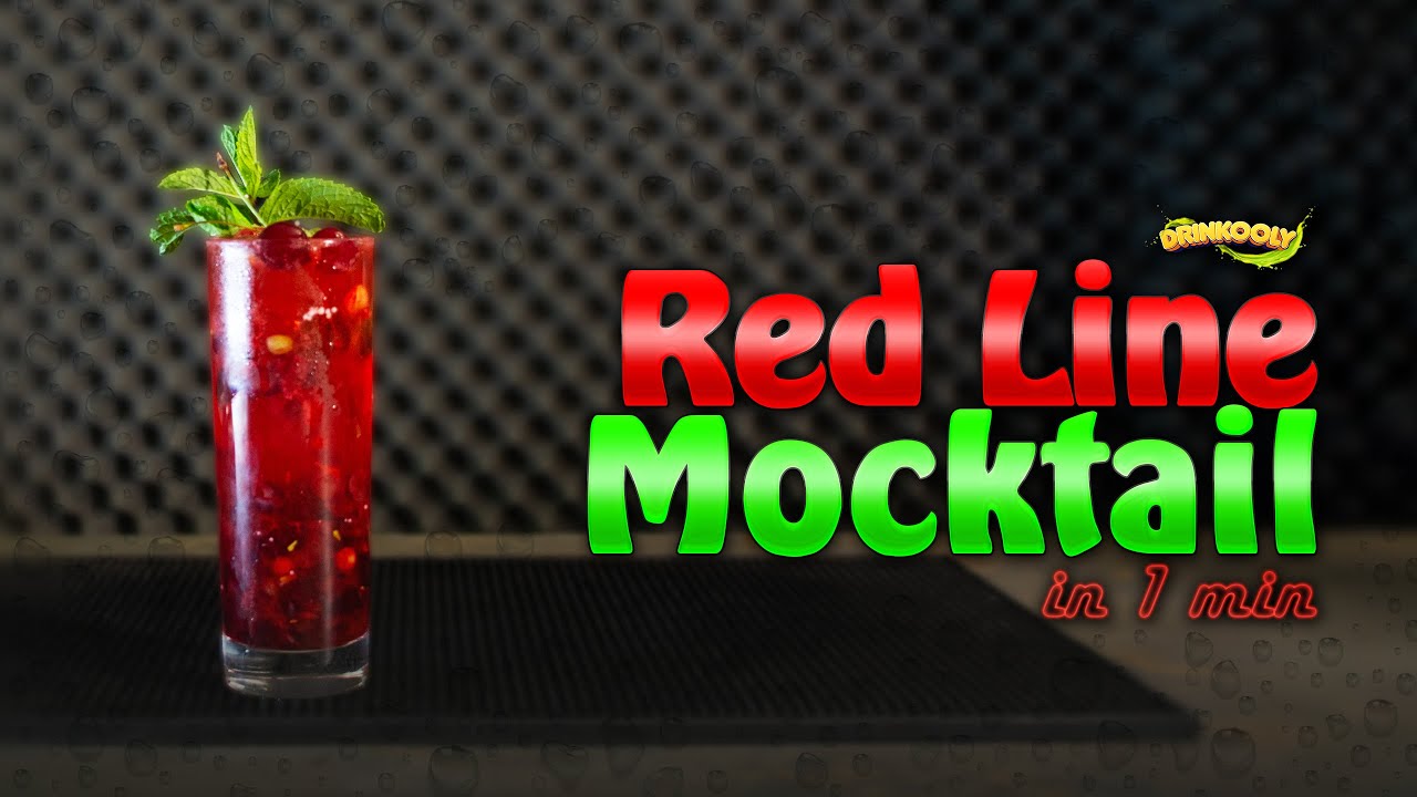 Mocktail or artwork? |🍒Red Line Mocktail |🔴😈 Red drink for exciting ...
