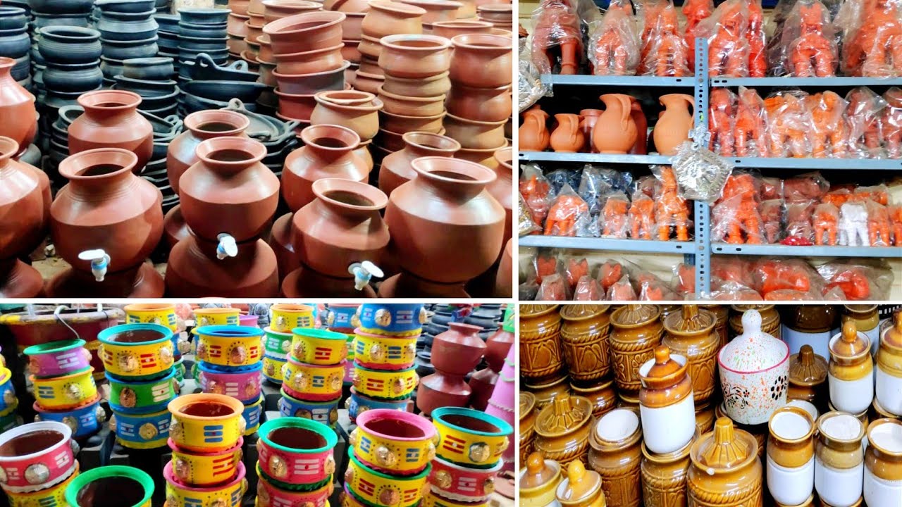 மண்பானை வகைகள் மற்றும் அழகு பொருட்கள் | மண் பாத்திரங்கள் | Manchatti ...