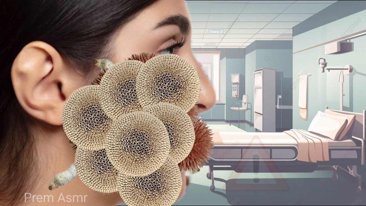 ASMR ANIMATION TREATMENT Removal cysts, maggots from Infected face ...