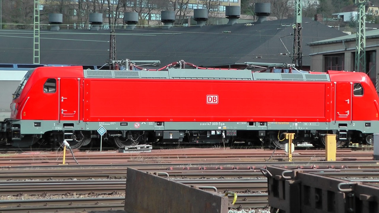 BR 147 (147 009) - neues "Gesicht" in Würzburg - YouTube