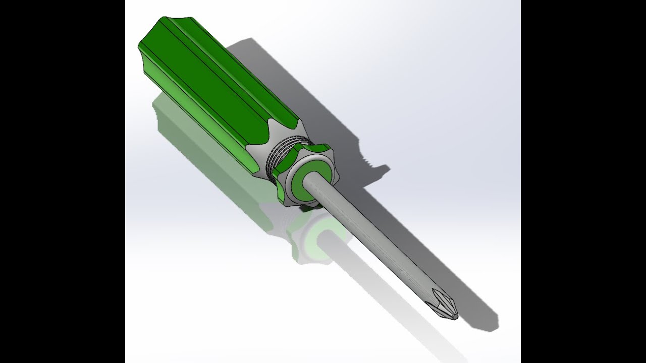 21-3D CAD EXERCISES SOLIDWORKS -Screwdriver- - YouTube