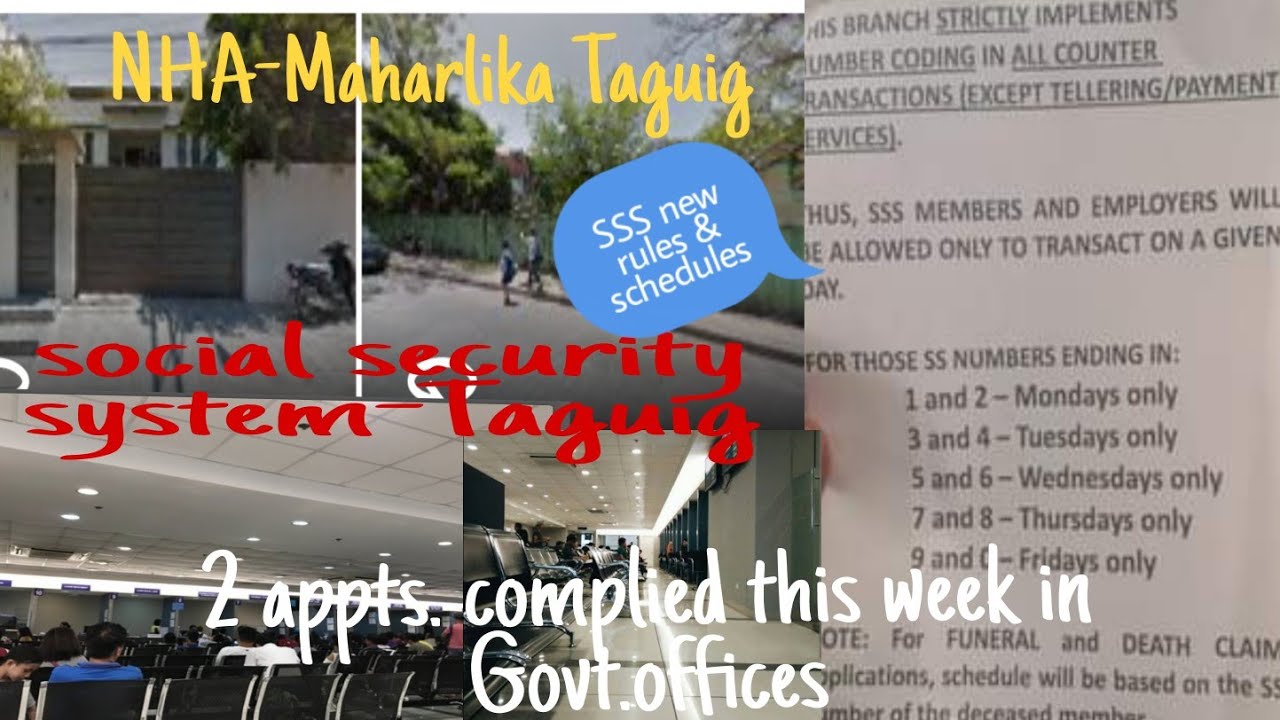 Want to know the new schedules in going to SSS offices within Phils ...