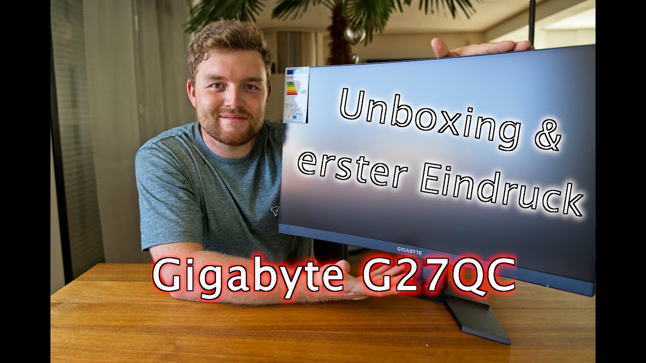 Gigabyte G27QC 165Hz WQHD curved Gaming Monitor- Unboxing - YouTube