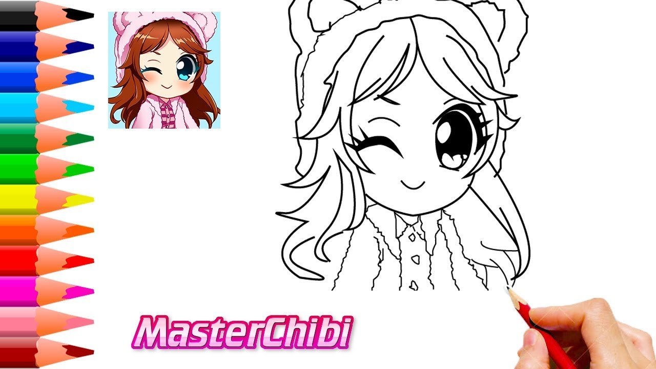 How to Draw a Cute Girl Chibi anime - Cómo dibujar una linda chica ...