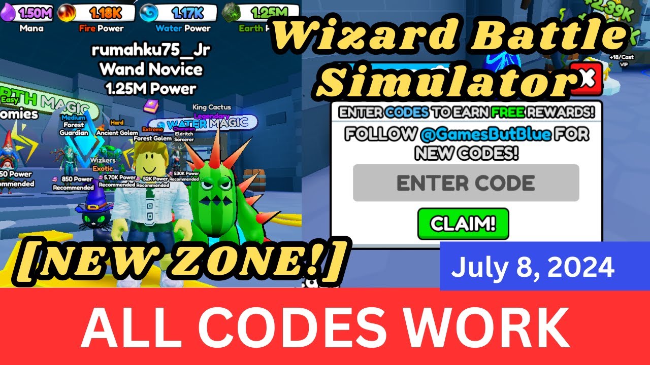 *All CODES WORK* Wizard Battle Simulator ROBLOX, July 8, 2024 - YouTube
