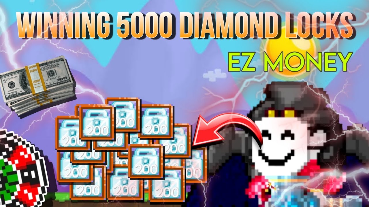 WINNING 5000 DIAMOND LOCKS (BGL LOCKED?! NO PROBLEM) | Growtopia - YouTube