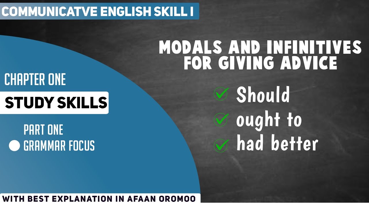 Freshman English || Modals and Infinitives for Giving Advice #freshman ...