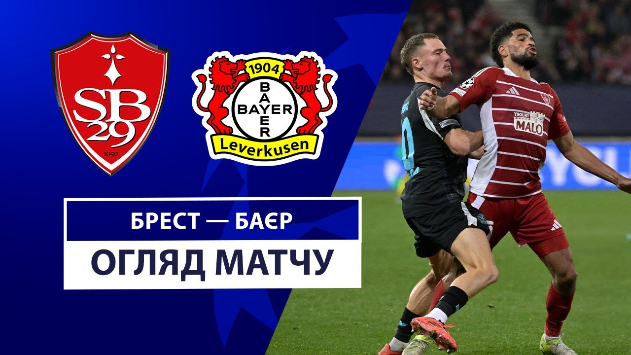 Брест — Баєр Огляд матчу Груповий етап 3 тур Футбол Ліга
