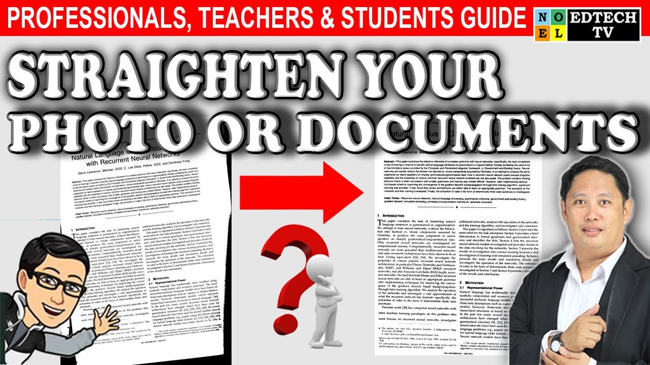 HOW TO STRAIGHTEN YOUR PHOTO OR DOCUMENTS - YouTube