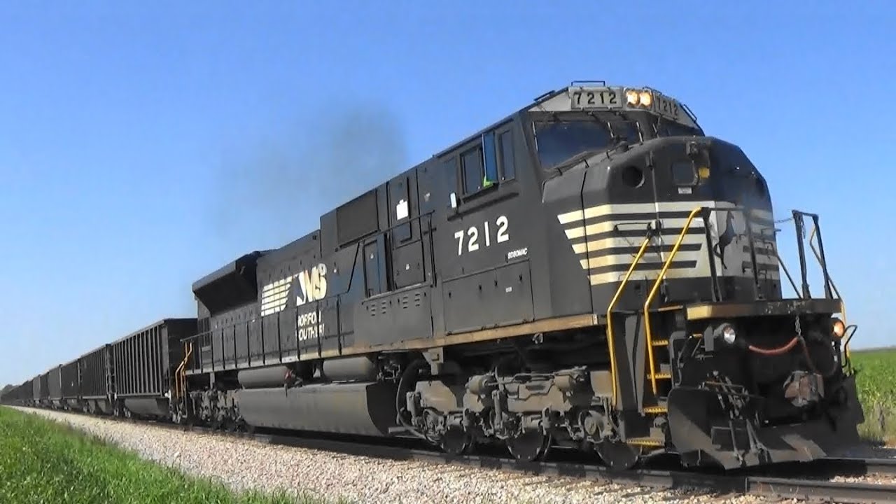 NS 7212- SD80MAC Leads Empty Coal Train, 9/8/2017 - YouTube