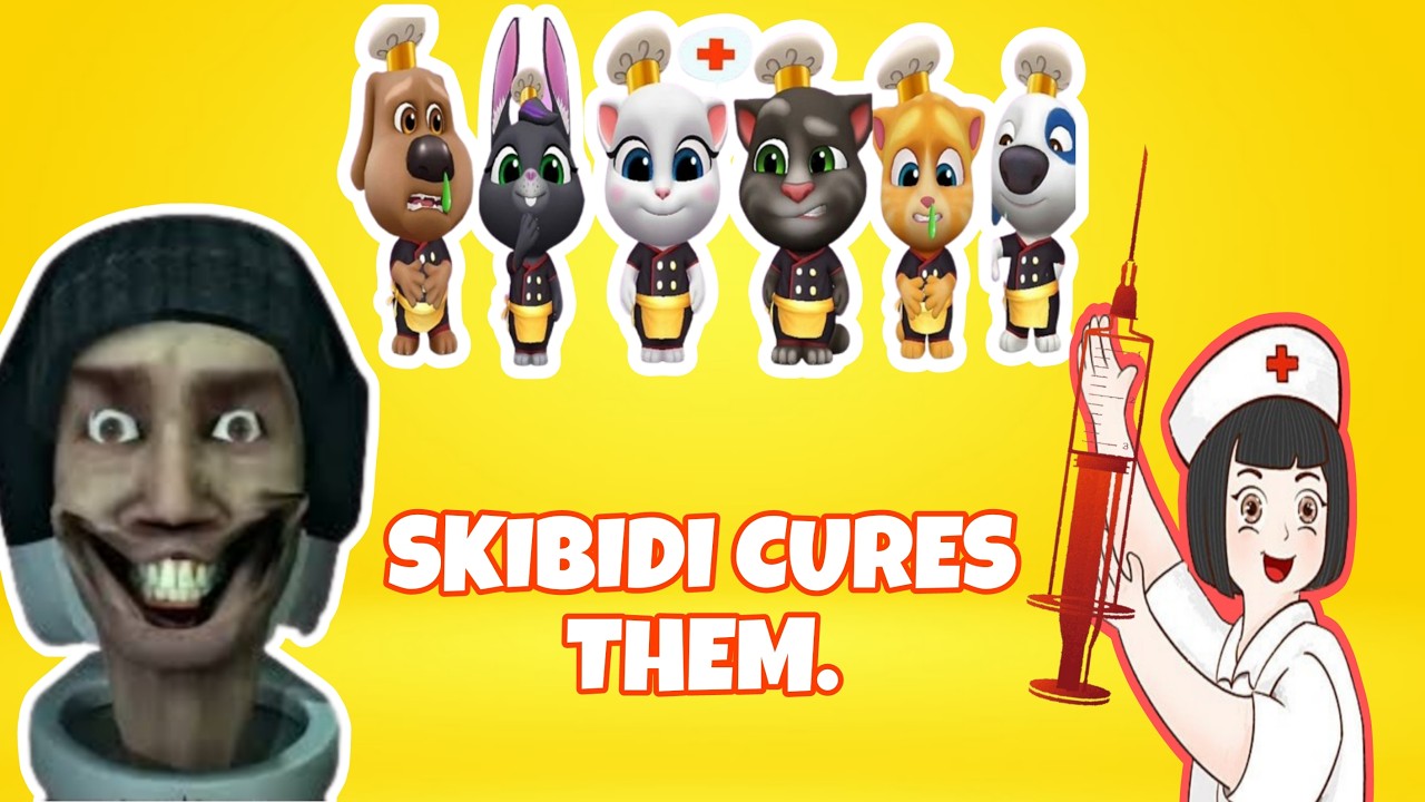 TOM'S FRIENDS WENT TO THE HOSPITAL | SKIBIDI CURES THEM | talking tom ...