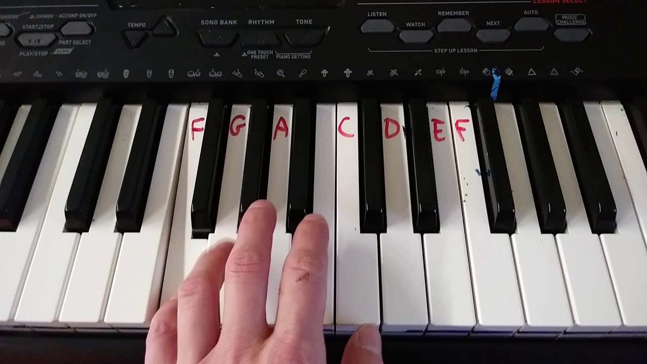 F major scale left hand - YouTube