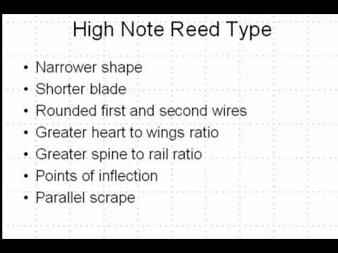 Bassoon Reed Finishing 3: Reed Types - YouTube