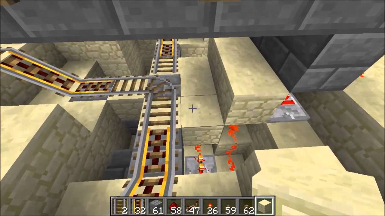 Minecraft Minecart Stations 3-way and 4-way Stations - YouTube