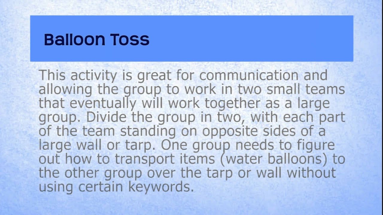 Team building exercises for the workplace - YouTube