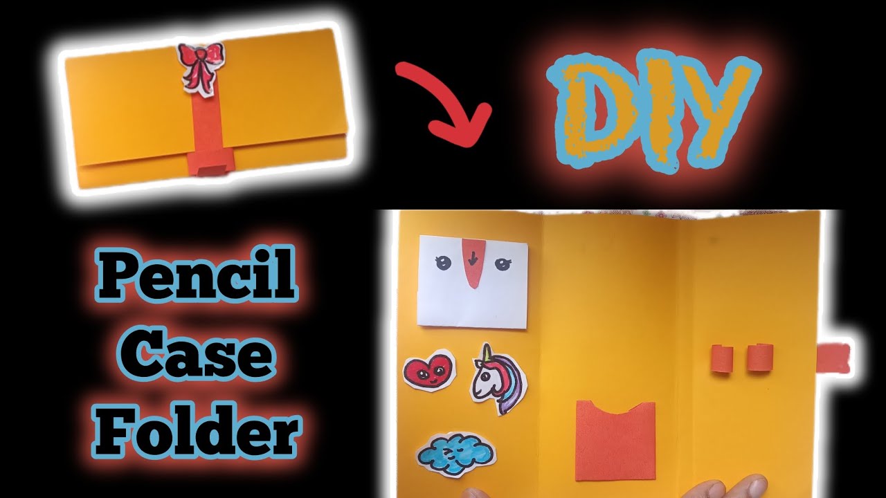 DIY/Cute Origami Paper Pencil Folder/Paper Craft Making/Pencil case ...
