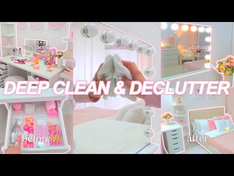 Deep Clean & Declutter My Messy Room ✨ Motivating & Satisfying