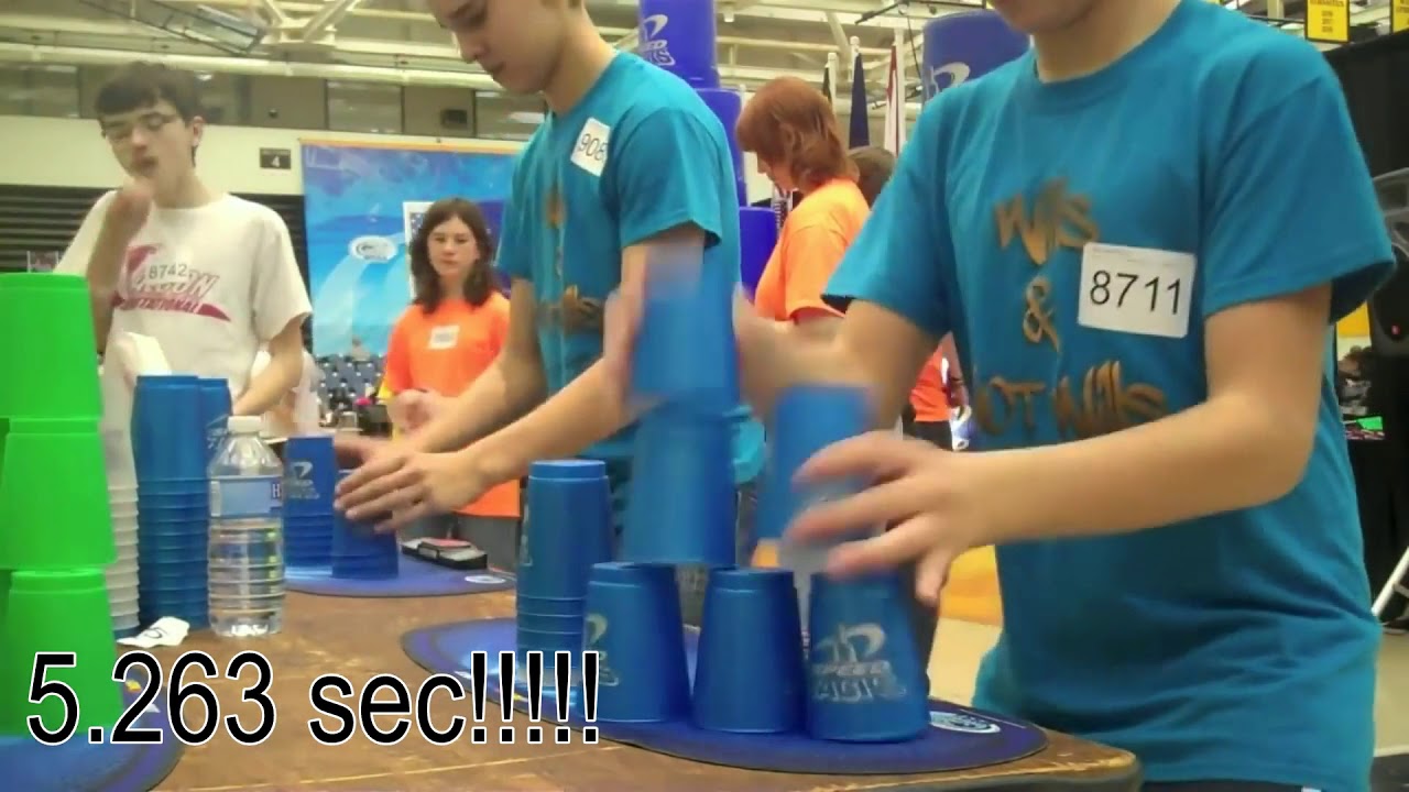 Sport stacking:A cycle tribute to William Polly - YouTube