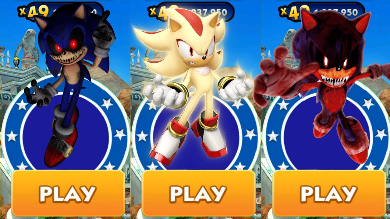 Sonic Dash - Red Sonic.EXE vs Super Shadow vs Sonic.EXE vs All Bosses ...