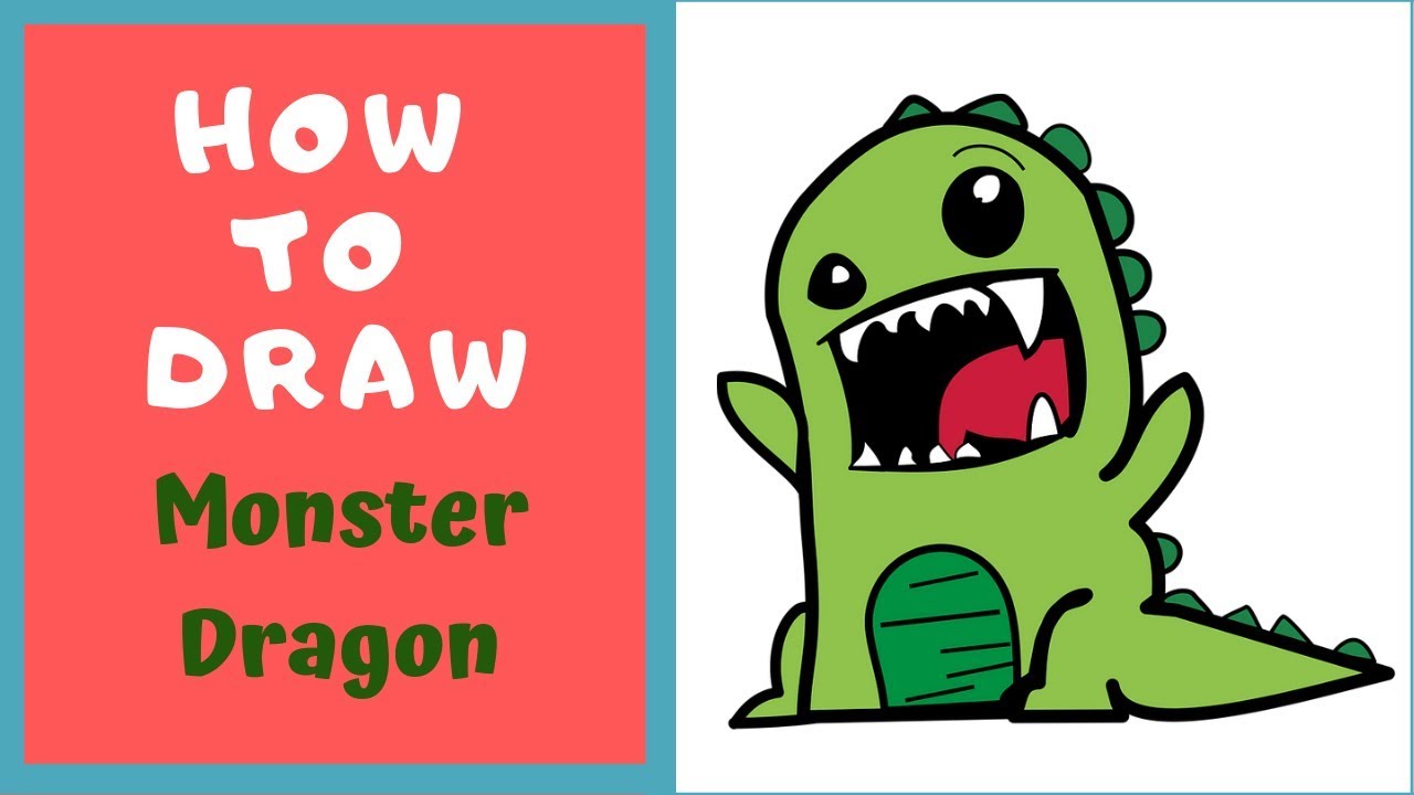 How to draw Monster Dragon - YouTube