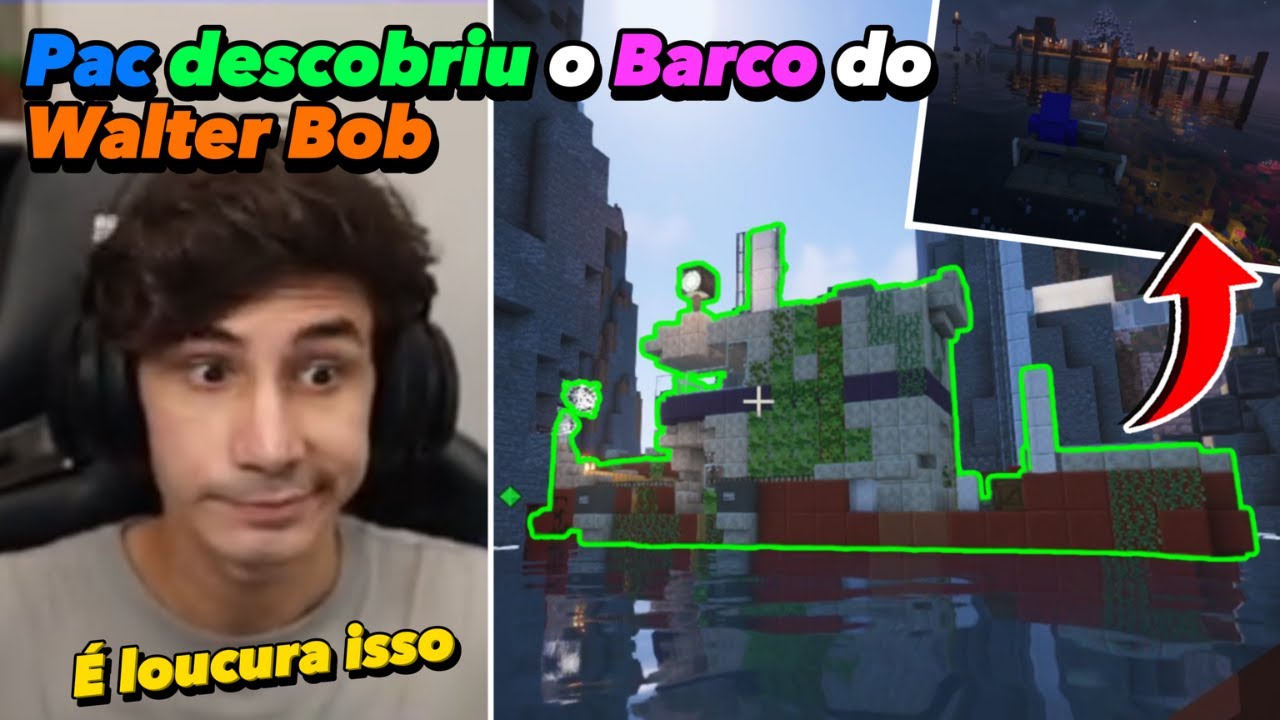 ⭐QSMP: PAC encontrou o barco do Walter Bob? - YouTube