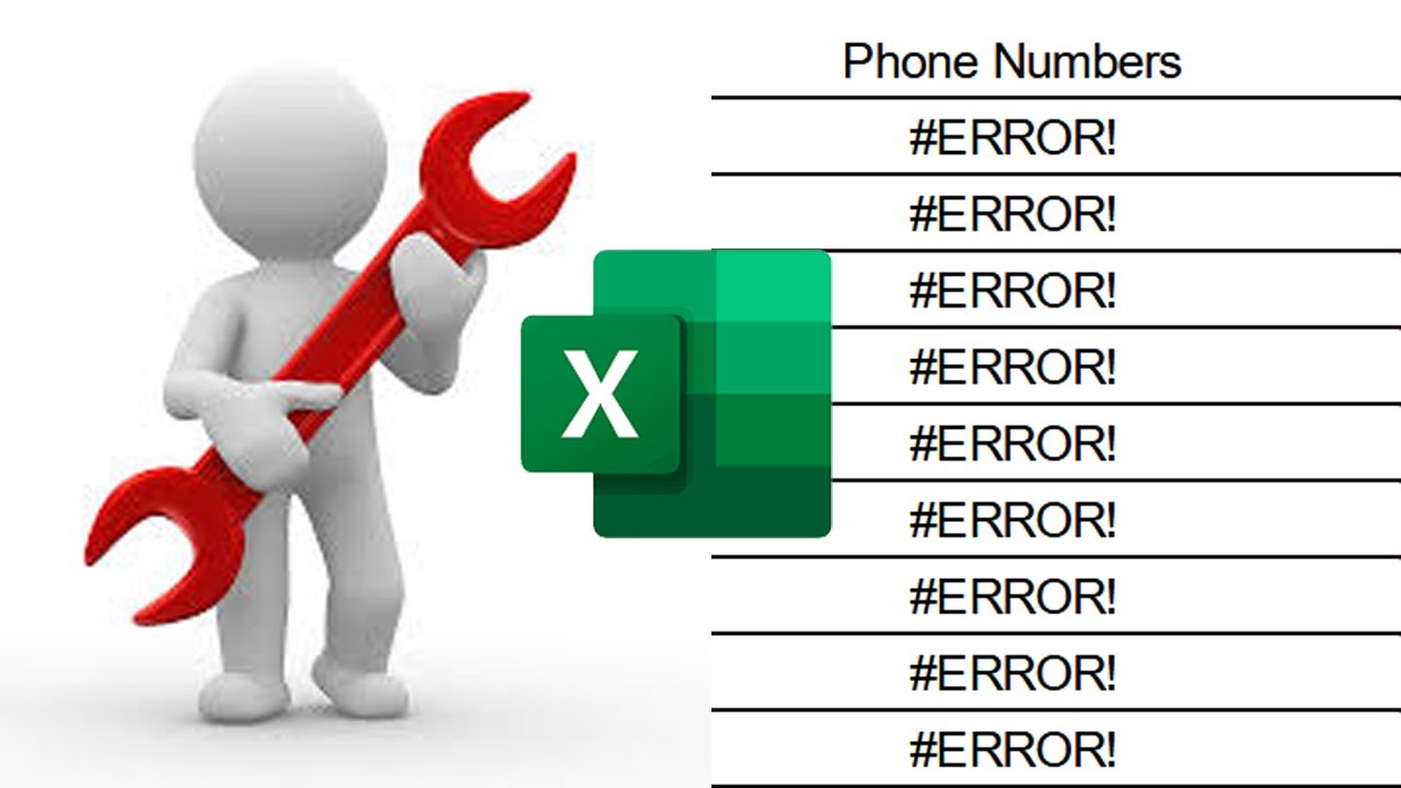 How to Fix #ERROR! Issues with Phone Numbers in Excel - YouTube