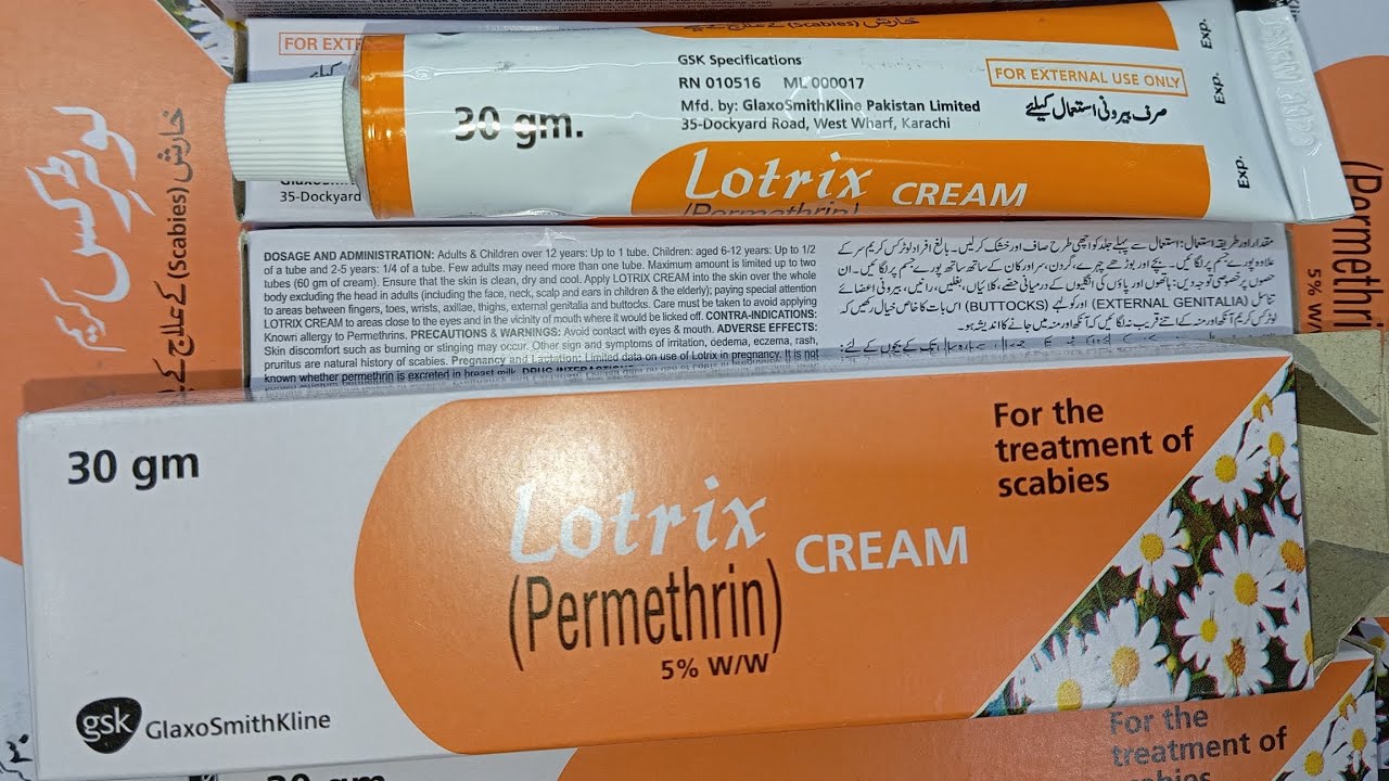 Lotrix cream (permethrin) for the treatment of Scabies - YouTube