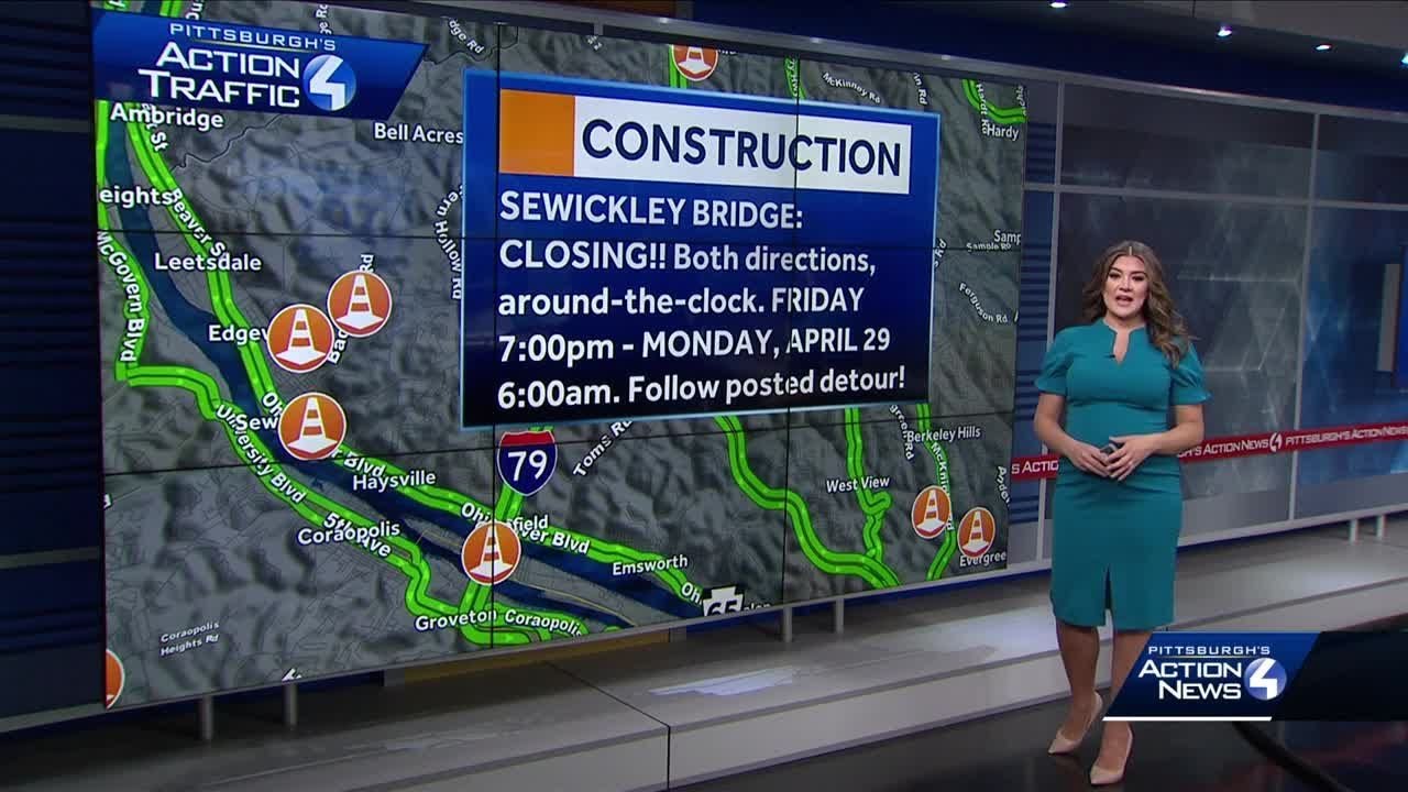 Sewickley Bridge closure - YouTube