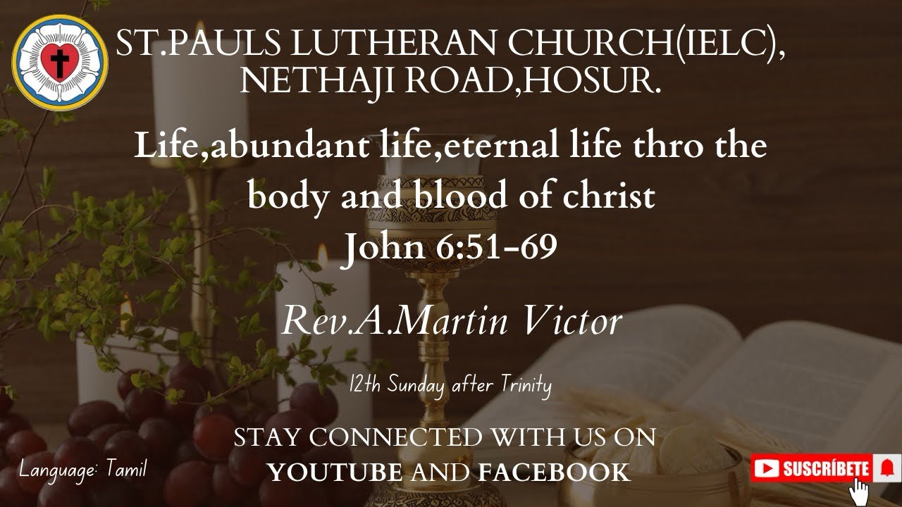 ️📣Eternal life through the BODY and BLOOD of Christ📣‼️ | Rev.A.Martin ...