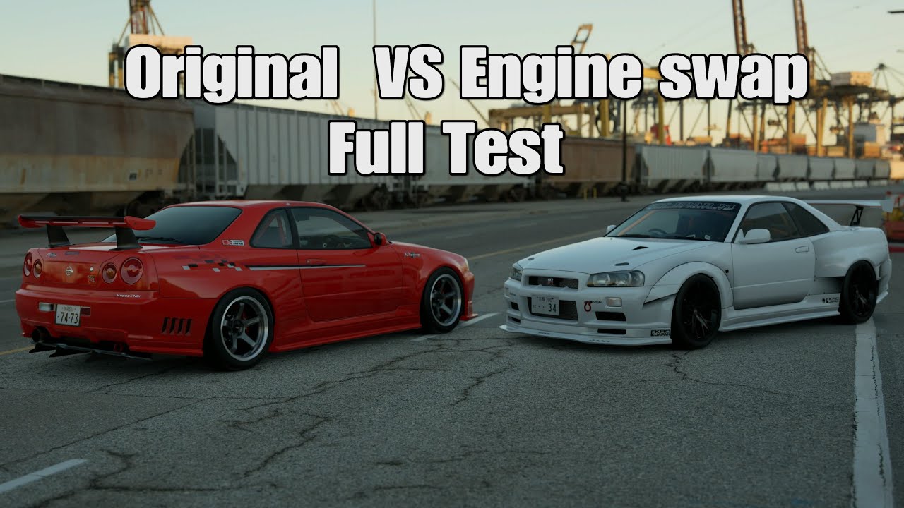 Gran Turismo 7. Nissan Skyline R34 '98 Original VS Engine swap full ...