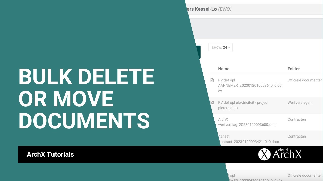 What's New In ArchX - Bulk Delete or Move Documents - ArchX Tutorials ...