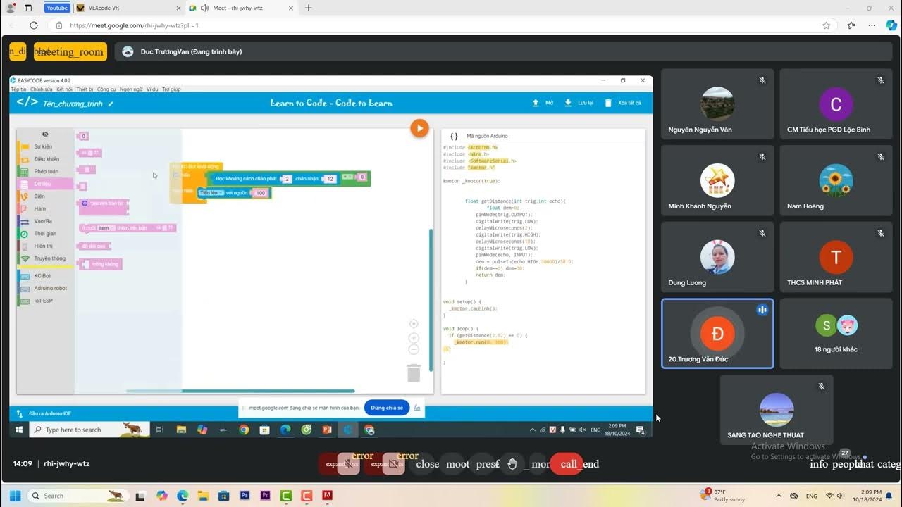 Tập huấn robot dò line điều khiển tay gắp kcbot N01 - YouTube