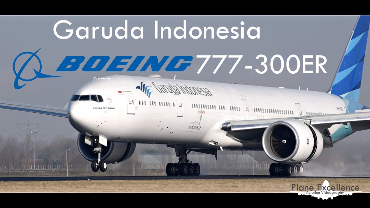 [1080p60] Garuda Indonesia Boeing 777-300ER Landing at Schiphol Airport ...